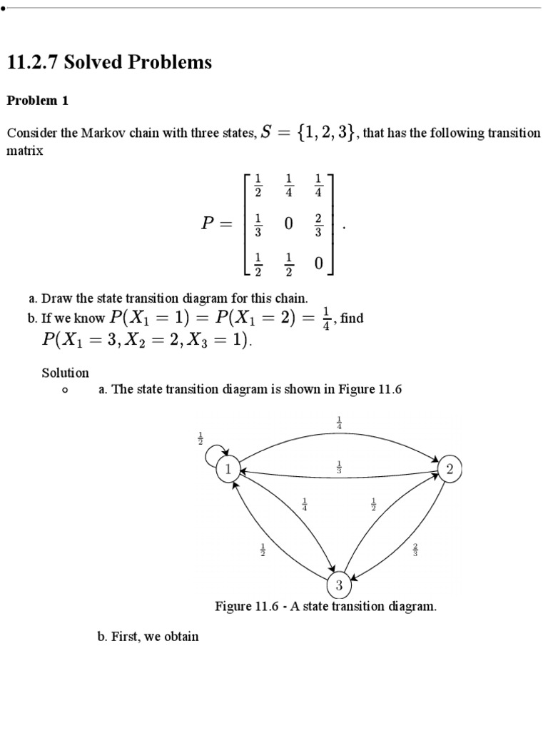 Solved Problems | PDF | Markov Chain | Mathematical Objects Solved Problems | PDF | Markov Chain | Mathematical Objects