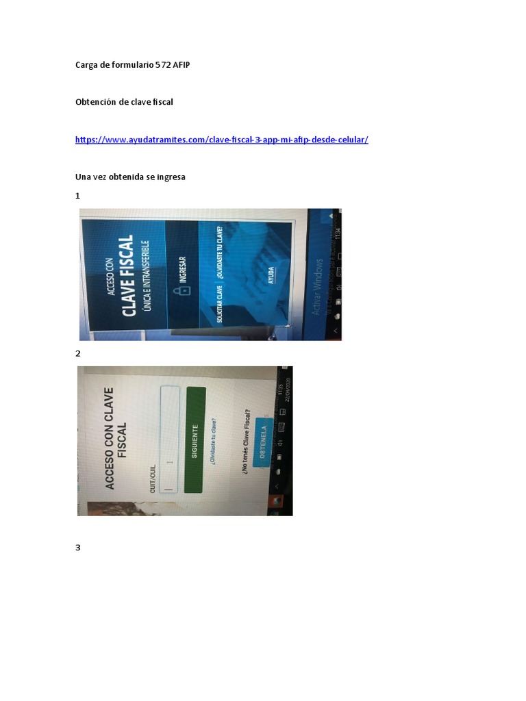 Carga de Formulario 572 AFIP | PDF