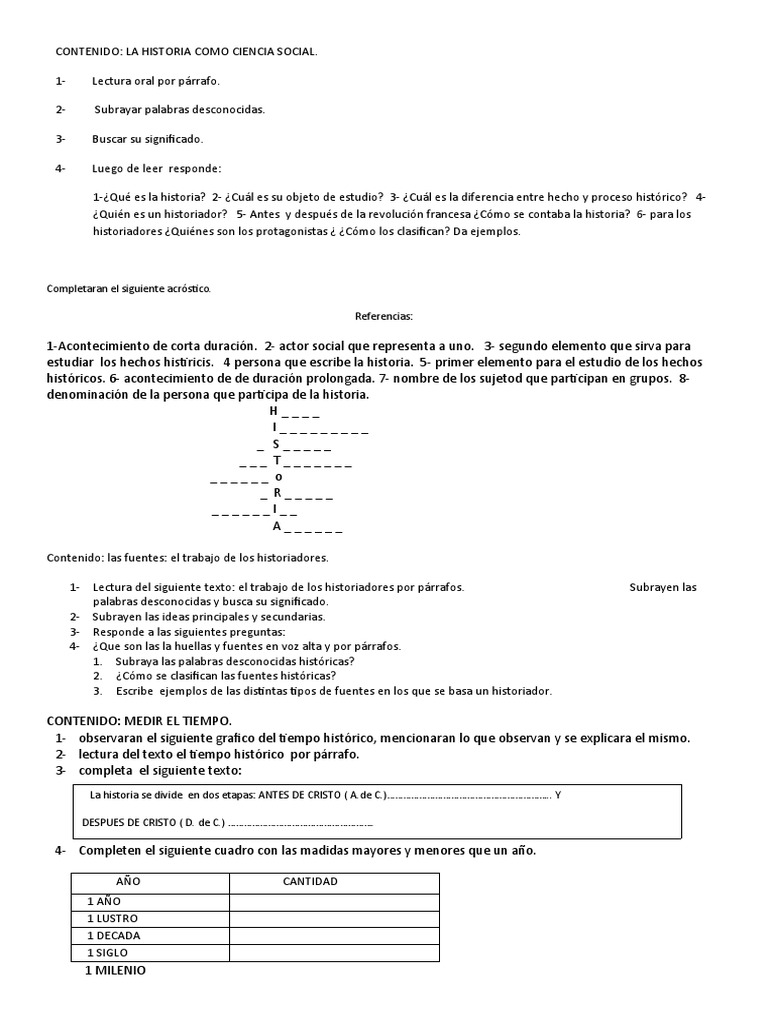 Historia de 7º | PDF | Historiador | Science