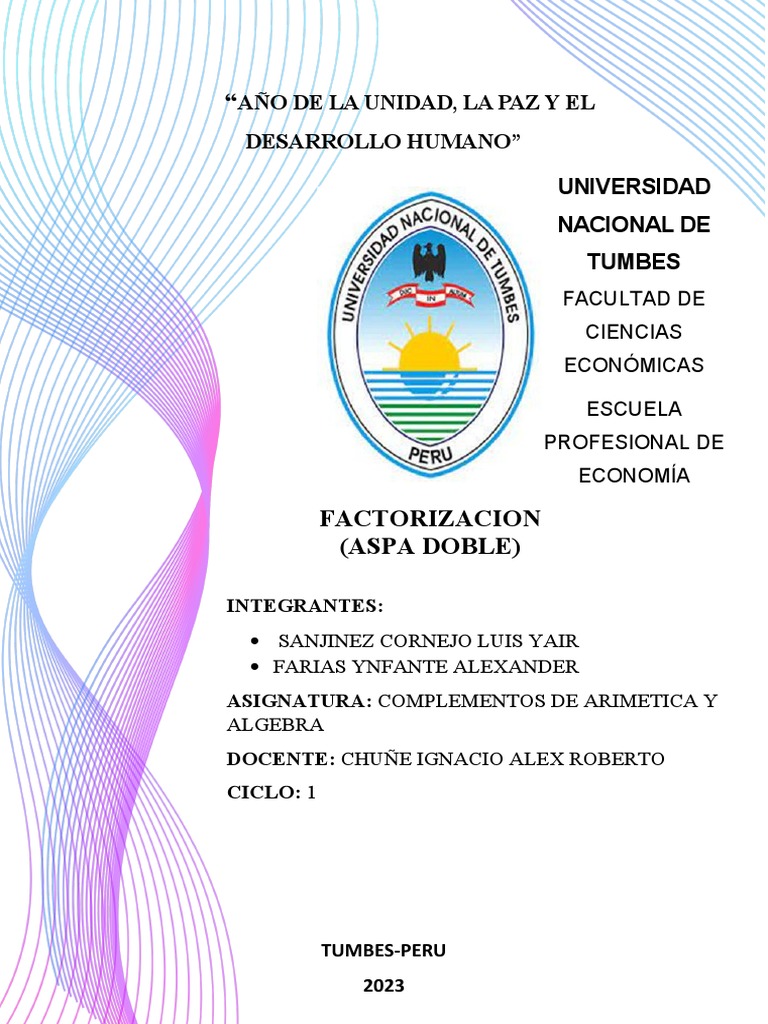 Factorizacion (Aspa Doble) Segundo Avanze | PDF | Métodos y materiales de enseñanza