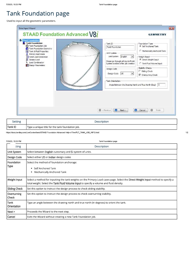 Tank Foundation Design | PDF