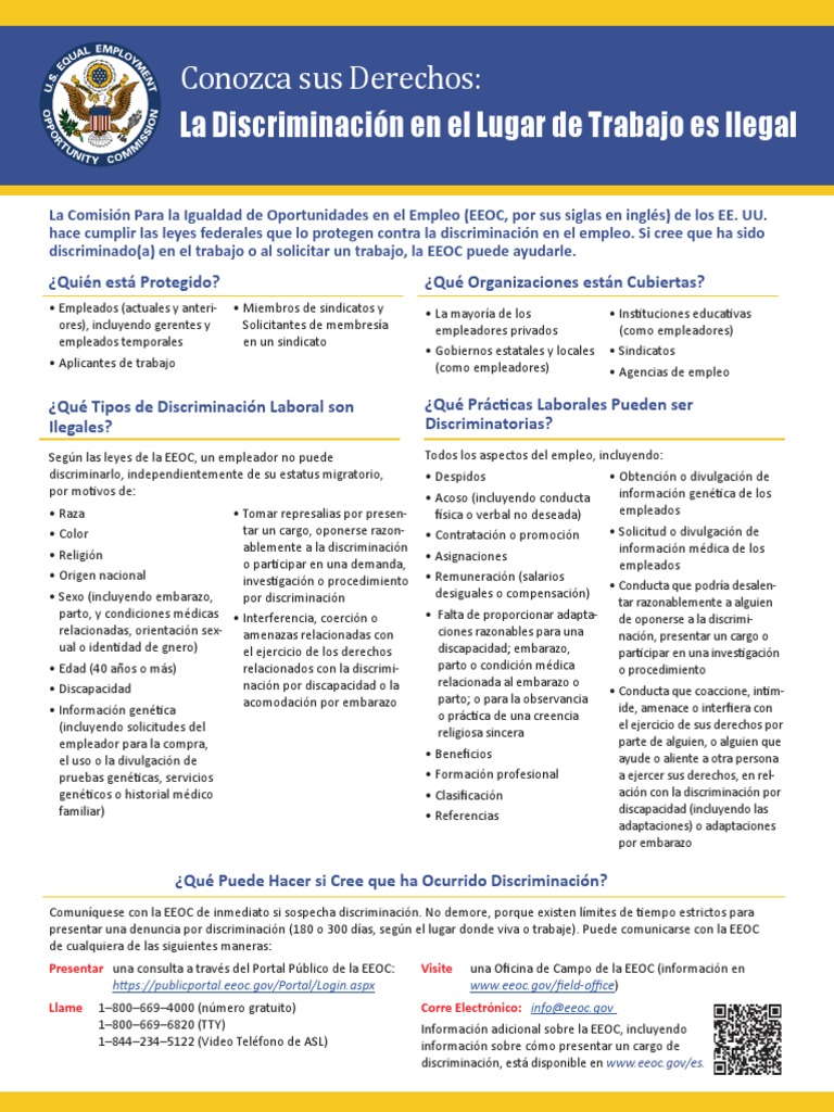 EEOC Know Your Rights (Spanish) | PDF