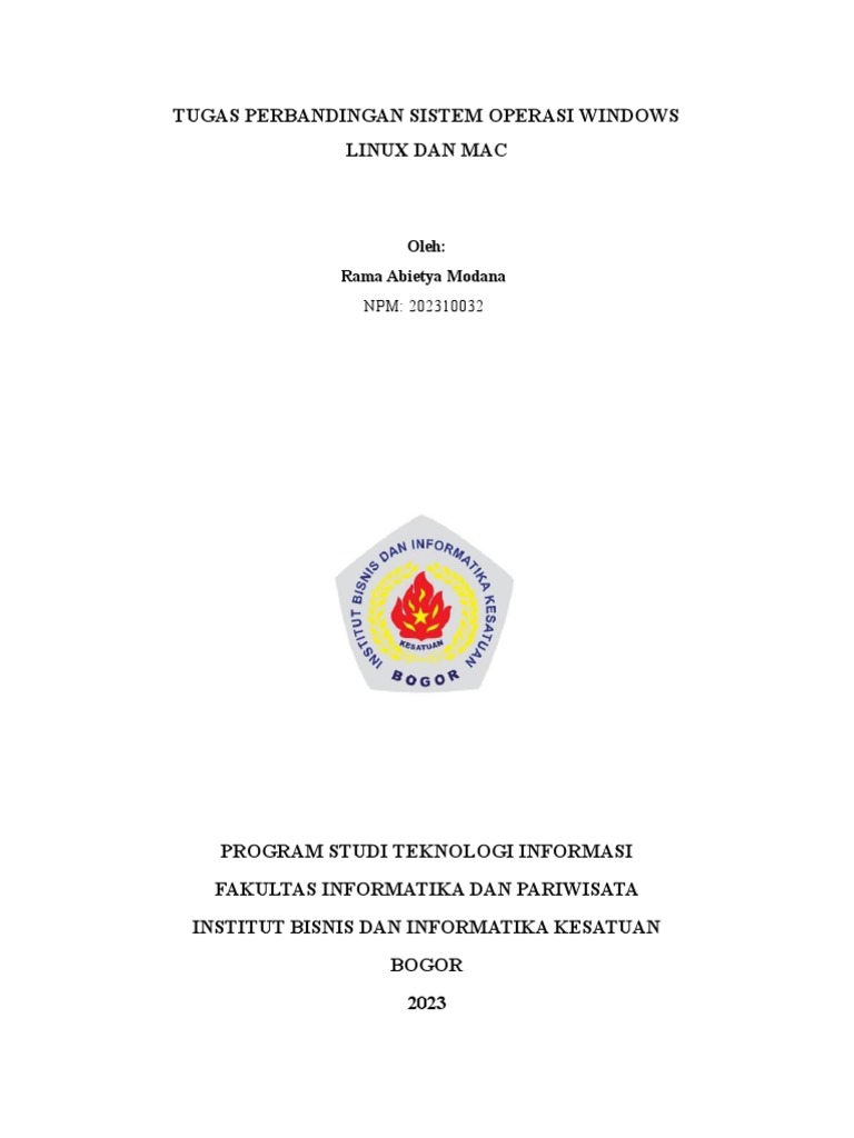 Tugas Sistem Operasi | PDF