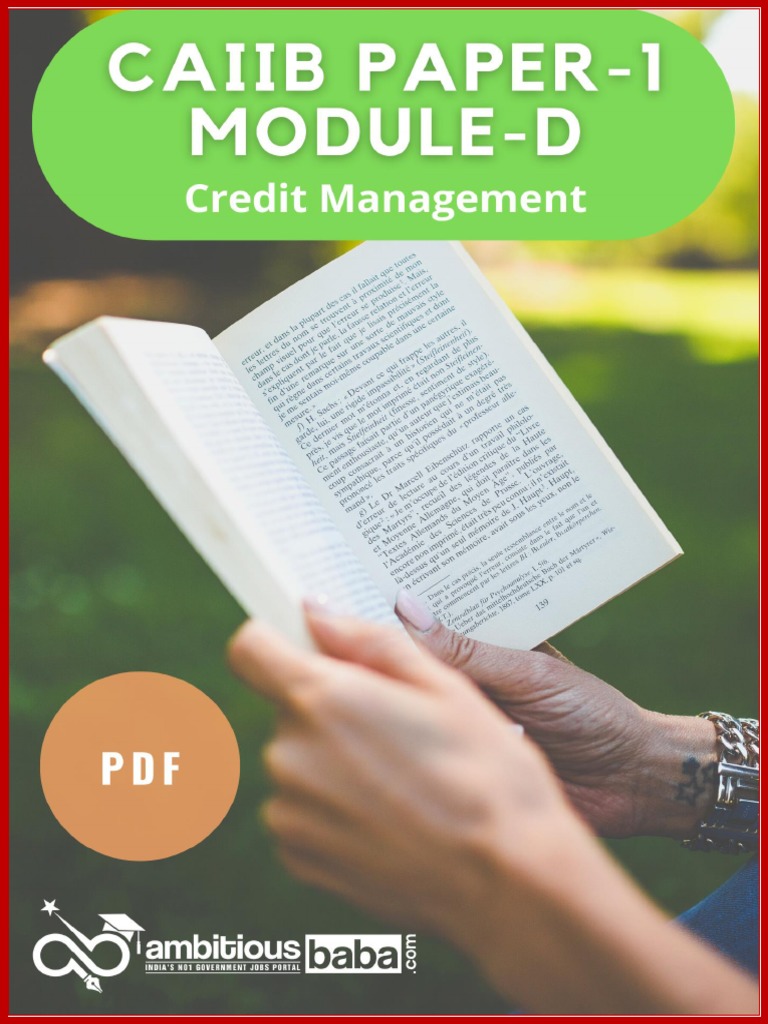 AB CAIIB Paper 1 Module D Credit Management PDF | PDF | Credit ...