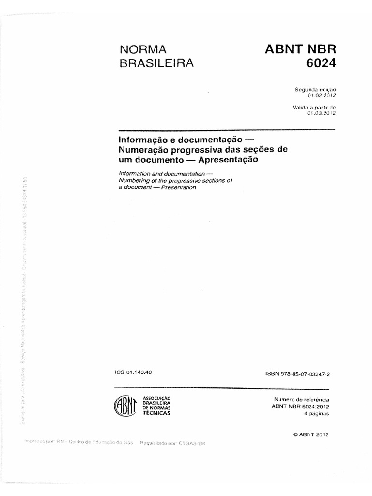 Abnt NBR 6024 | PDF