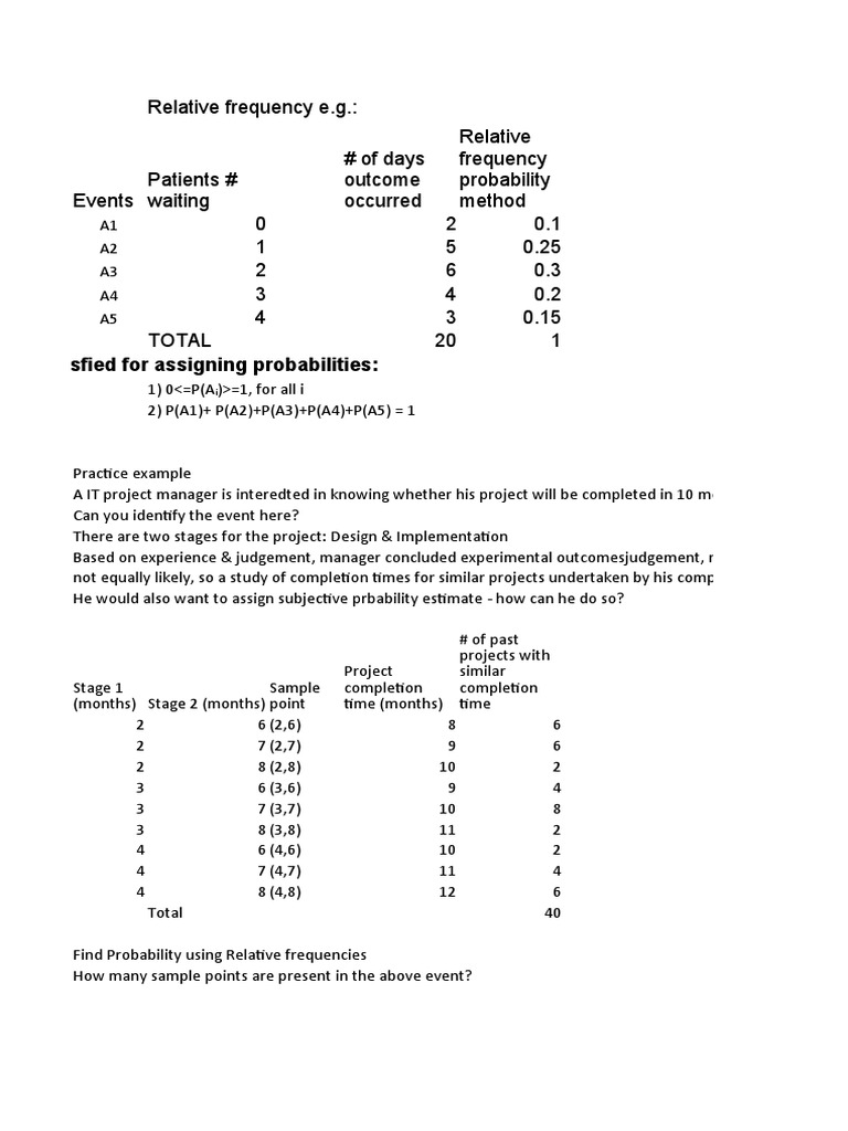 Excel Example Probability | PDF | Probability | Probability And Statistics