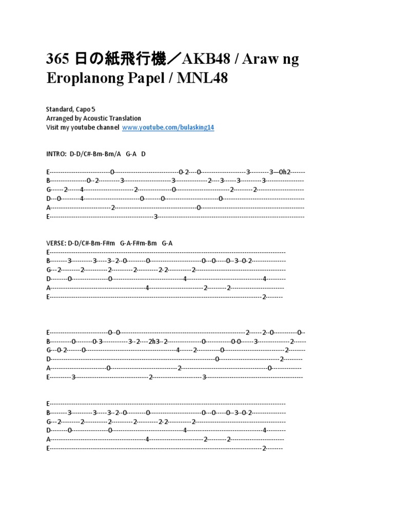 Tabs - 365 | PDF | Popular Music | Musical Forms
