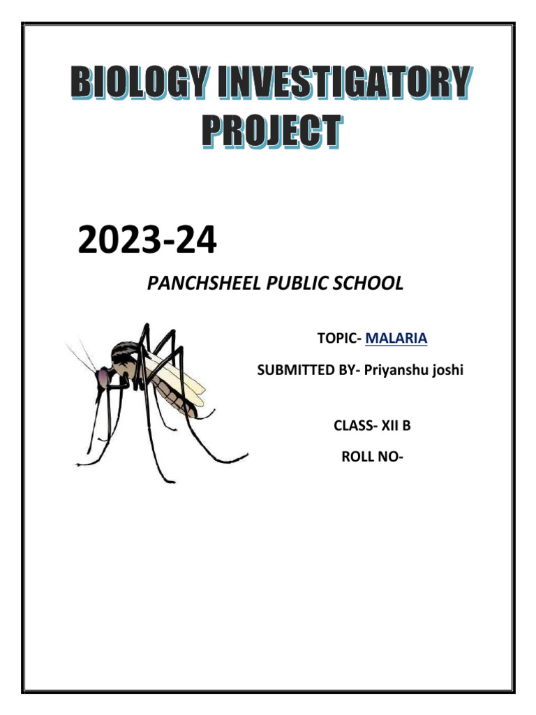 Malaria Bio Project Class 12 PDF | PDF