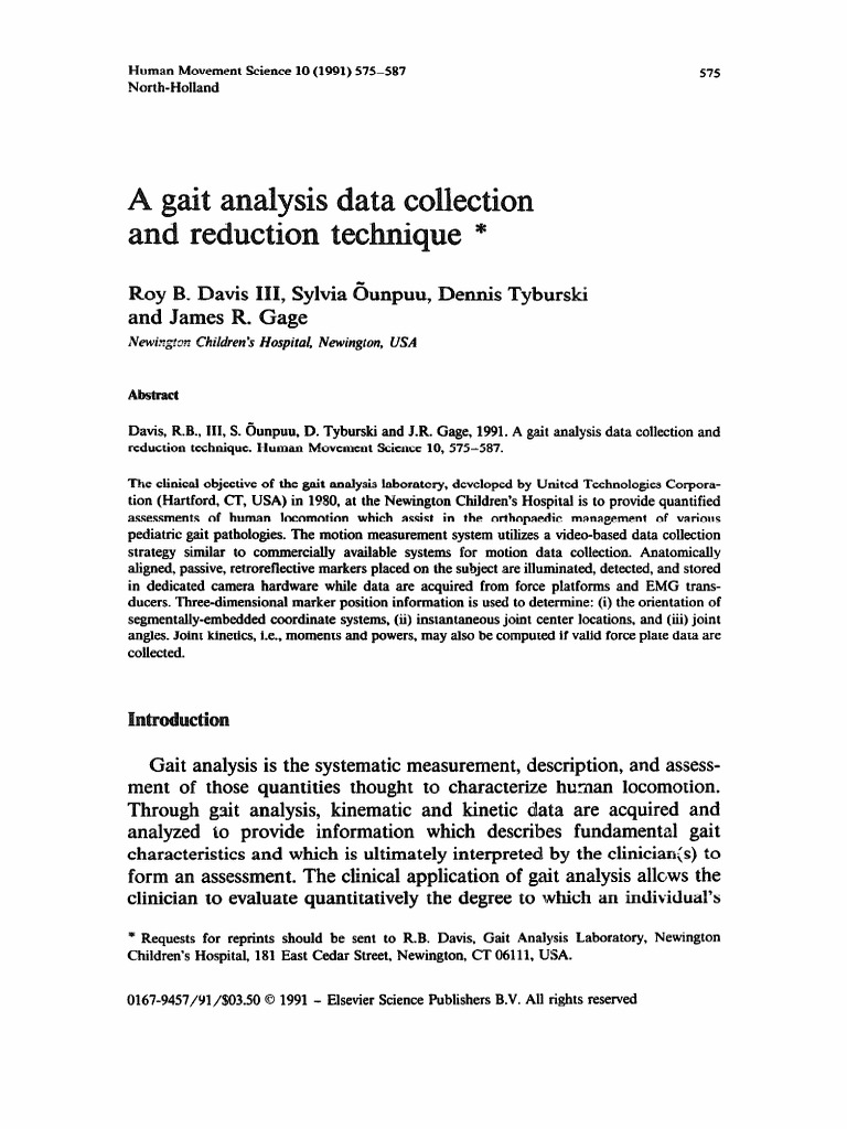 Davis 1991 | PDF | Rotation Around A Fixed Axis | Anatomical Terms Of ...