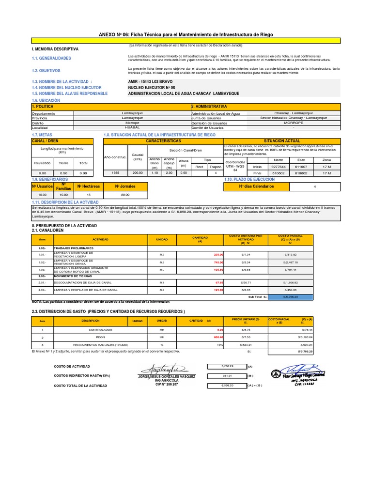 6-Amir - 15113-Canal de Riego L03 Bravo | PDF