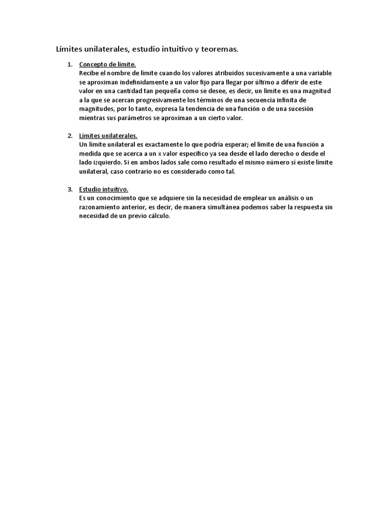 Límites Unilaterales | PDF | Métodos y materiales de enseñanza