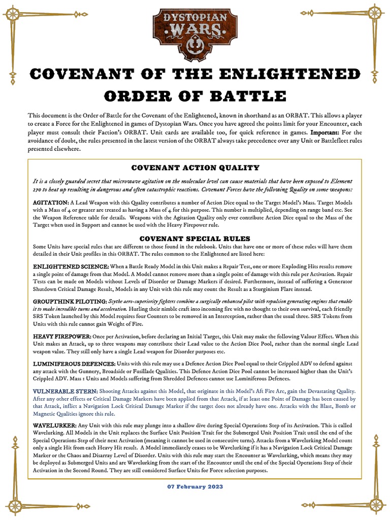 Enlightened ORBAT v303 | PDF