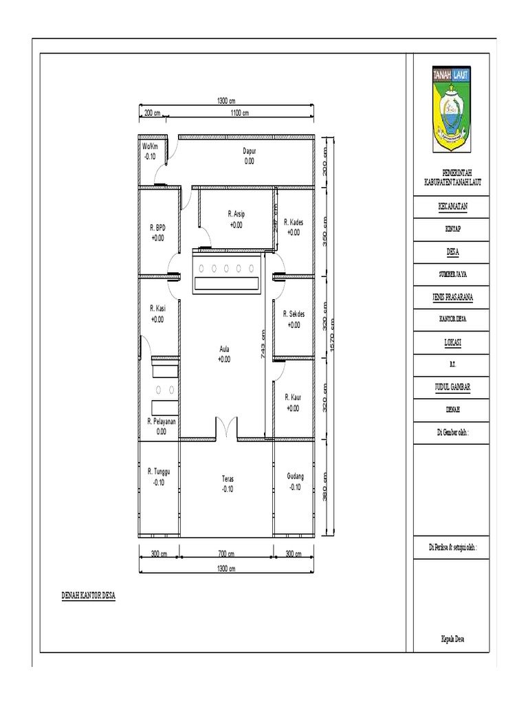 Denah Rehab Kantor Desa | PDF