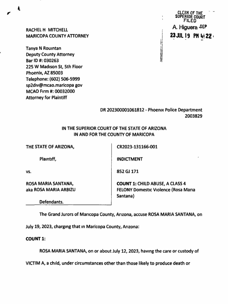 Rosa Maria Santana Indictment | PDF