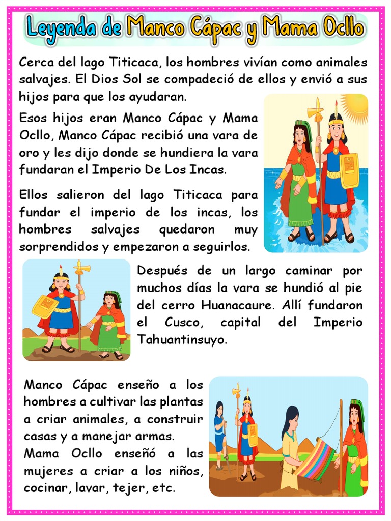 Ficha Leemos Una Leyenda Manco Capac y Mama Ocllo | PDF