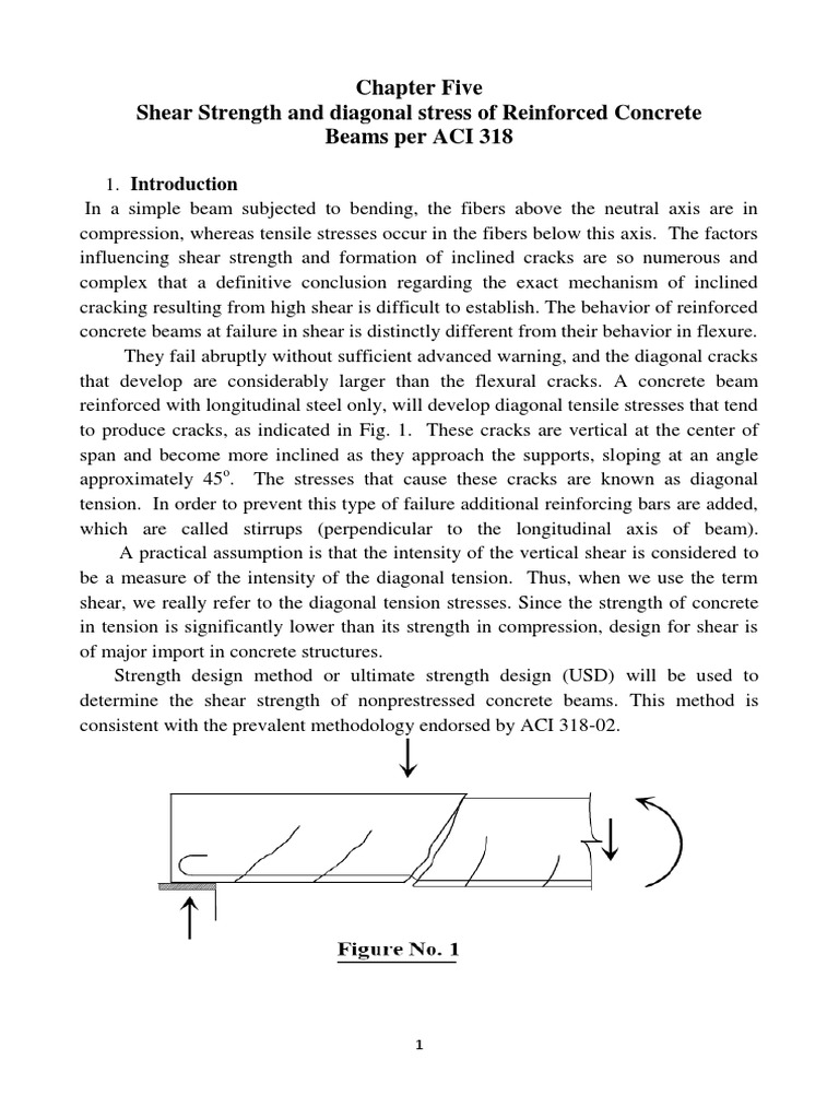 1 Shear Strength and Diagonal Stress of Reinforced Concrete Beams | PDF ...