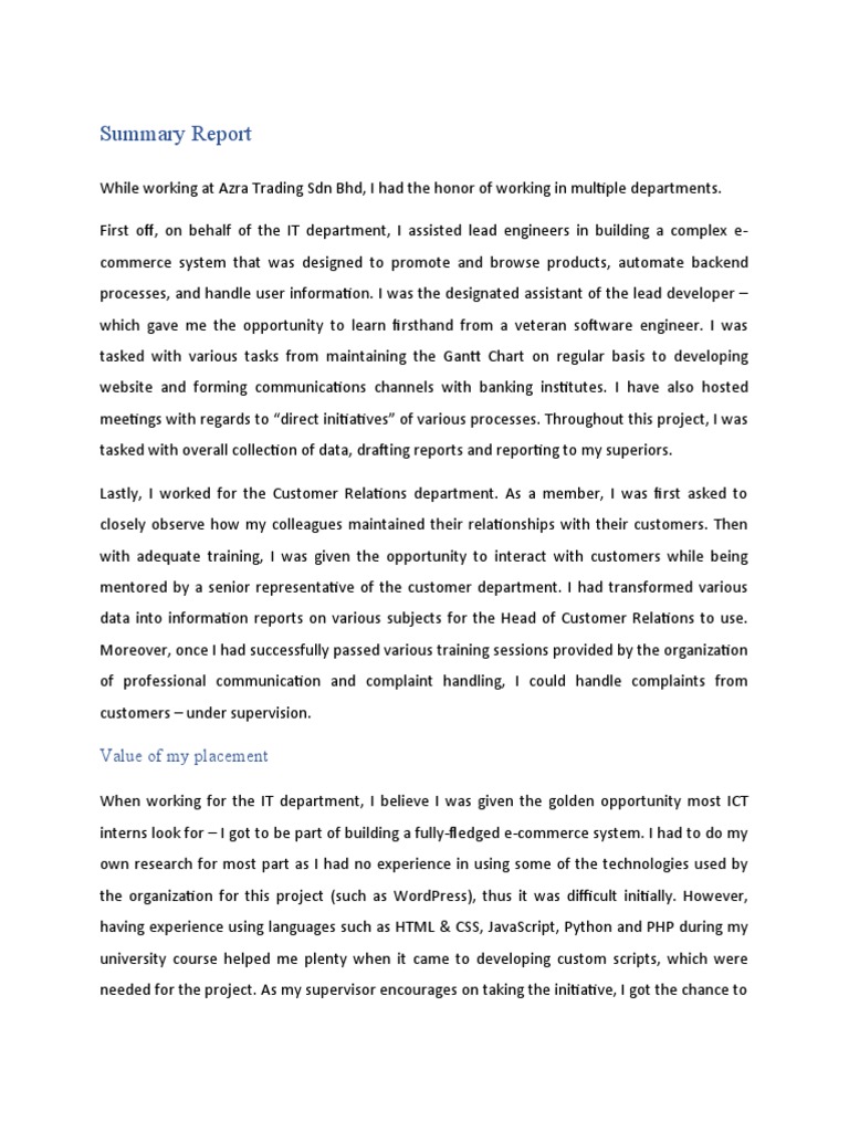 Summary Report | PDF