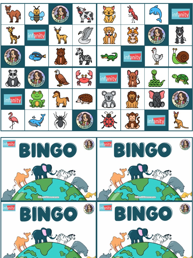 Bingo Animales - Infanity & El Baúl de Los Recursos | PDF