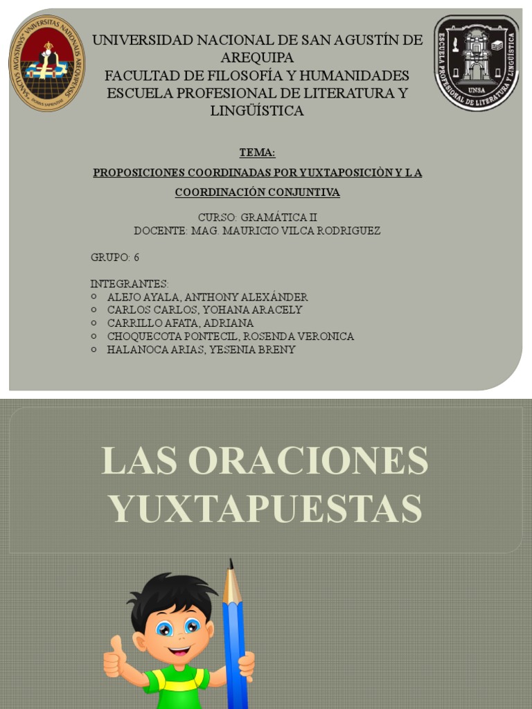Grupo 6 - Proposiciones | PDF | Oración (Lingüística) | Predicado (Gramática)