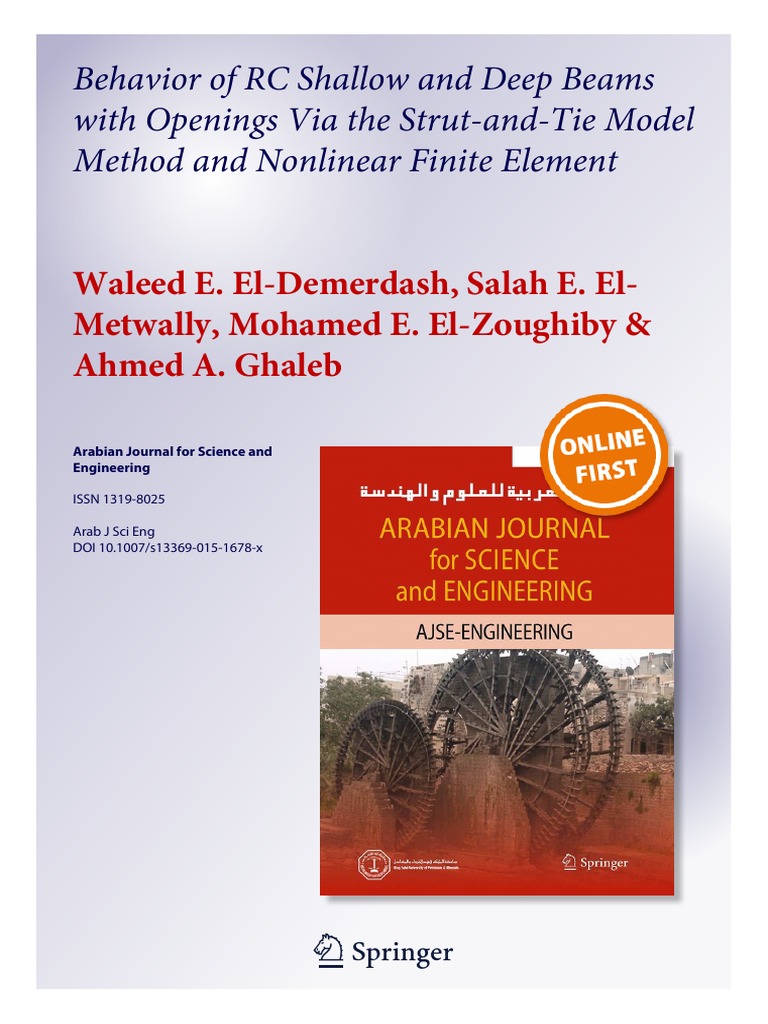Behavior of RC Shallow and Deep Beams Wi | PDF | Fracture | Beam ...