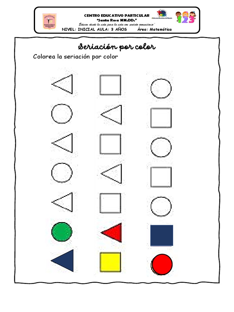 Actividades de Seriación por Color para Niños | PDF