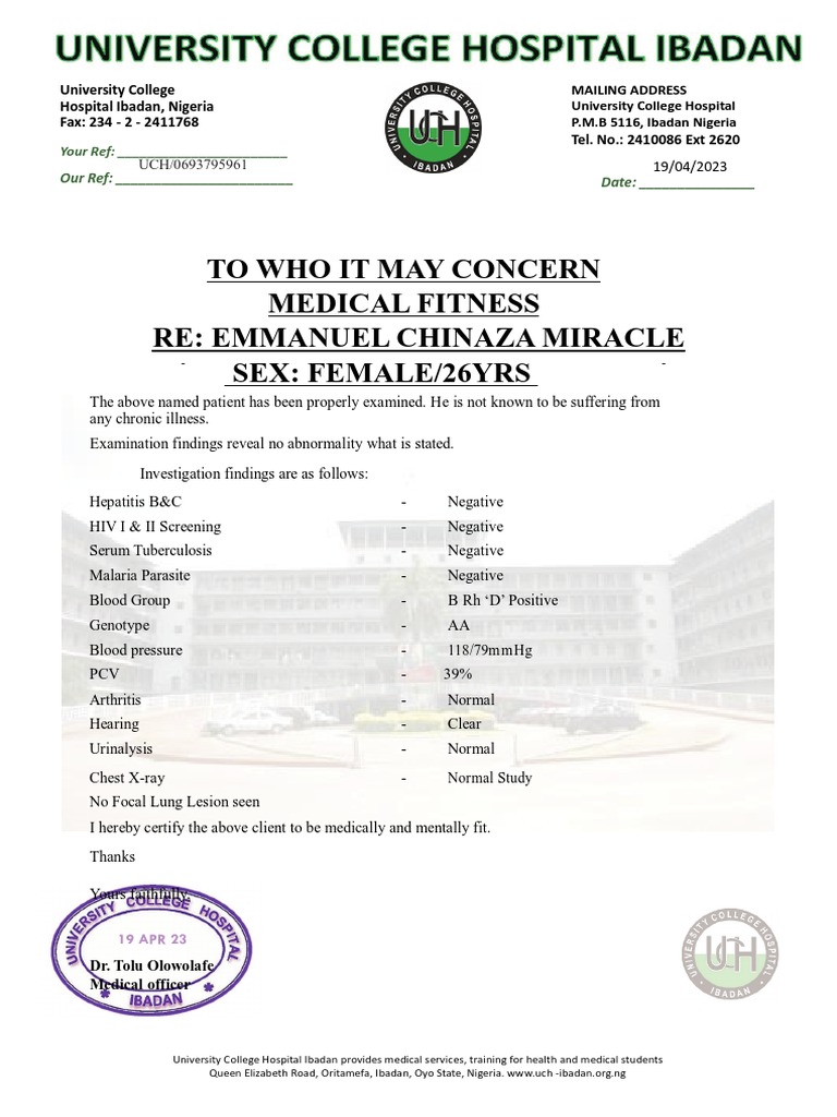 Medical Fitness 001 | PDF