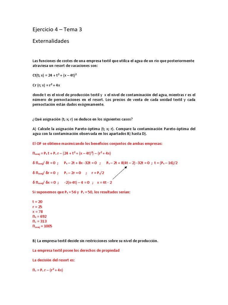 Ejercicio4-Externalidades Sol | PDF | Métodos y materiales de enseñanza