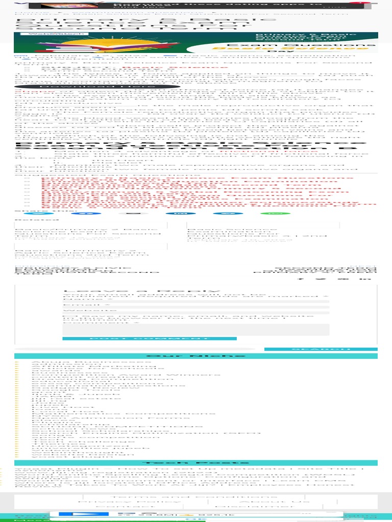 Primary 5 Basic Science Exam Questions For Second Term - Webemtech ...