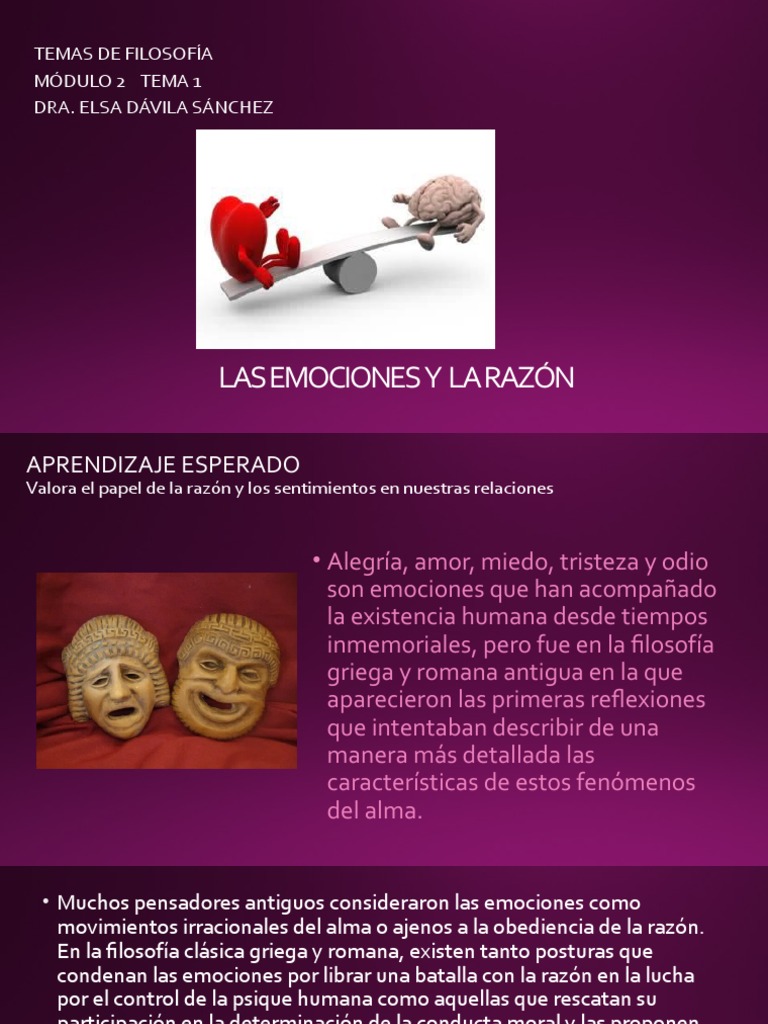 Las Emociones y La Razón | PDF | Filosofía