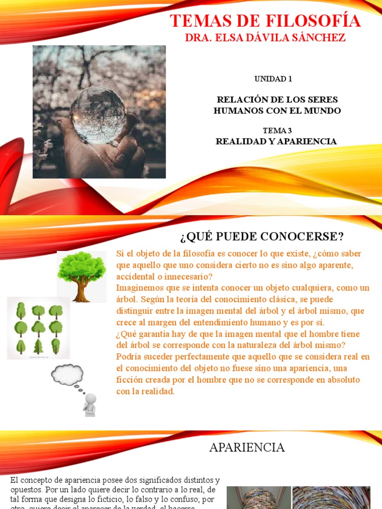 Realidad y Apariencia | PDF | Verdad | Realidad