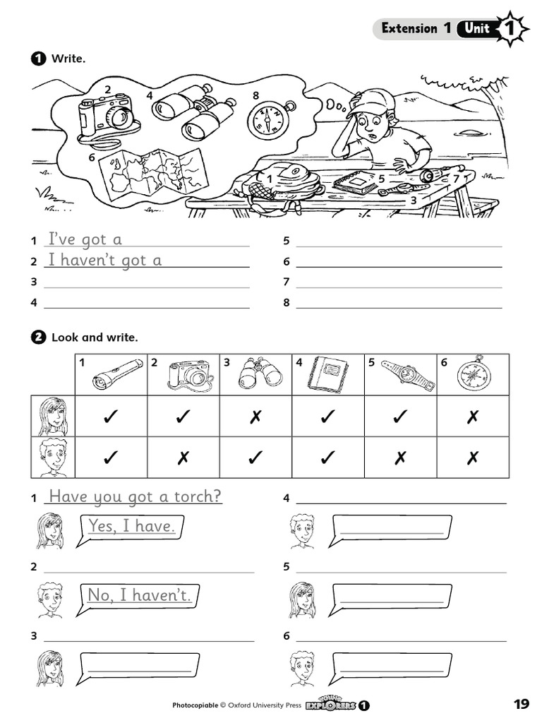 Young Explorers 1 - Unit 1 - Extension 1 (Unit 1) | PDF