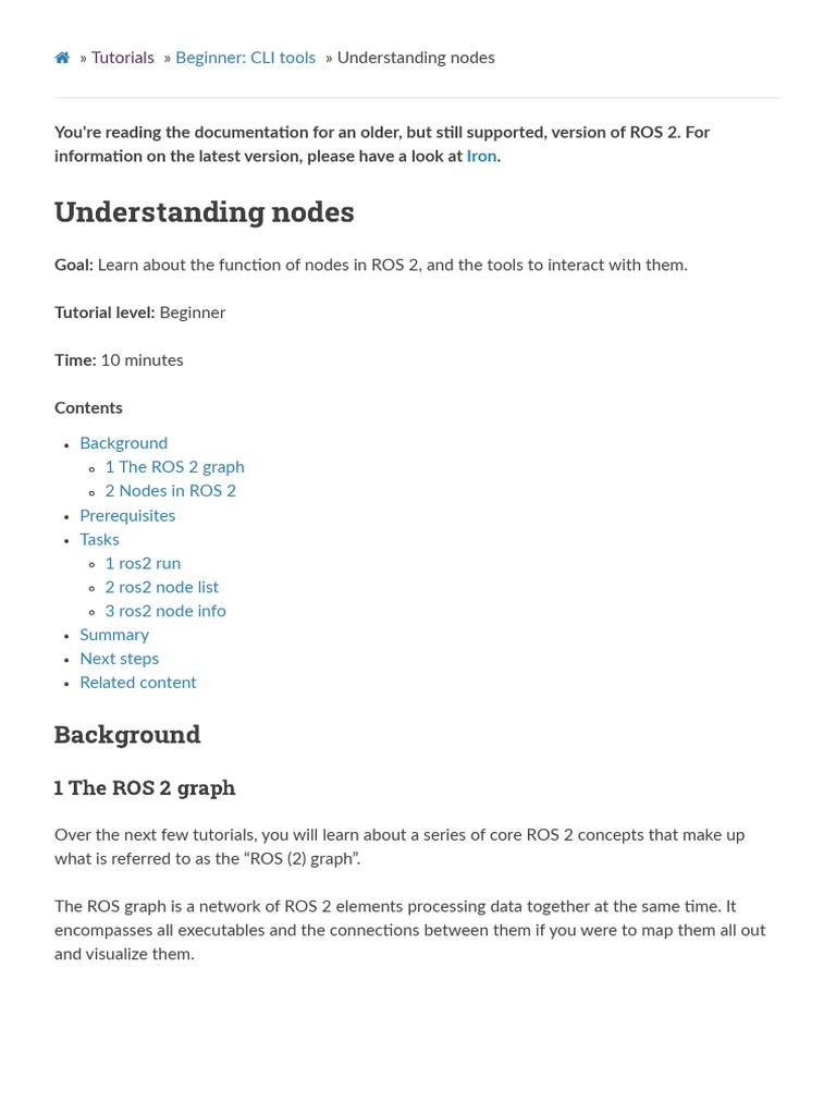 Understanding Nodes - ROS 2 Documentation - Humble Documentation | PDF | Software | Computer Science