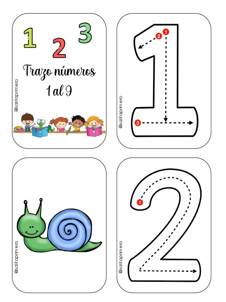 Llavero Trazo Numeros Del 1 Al 9 | PDF