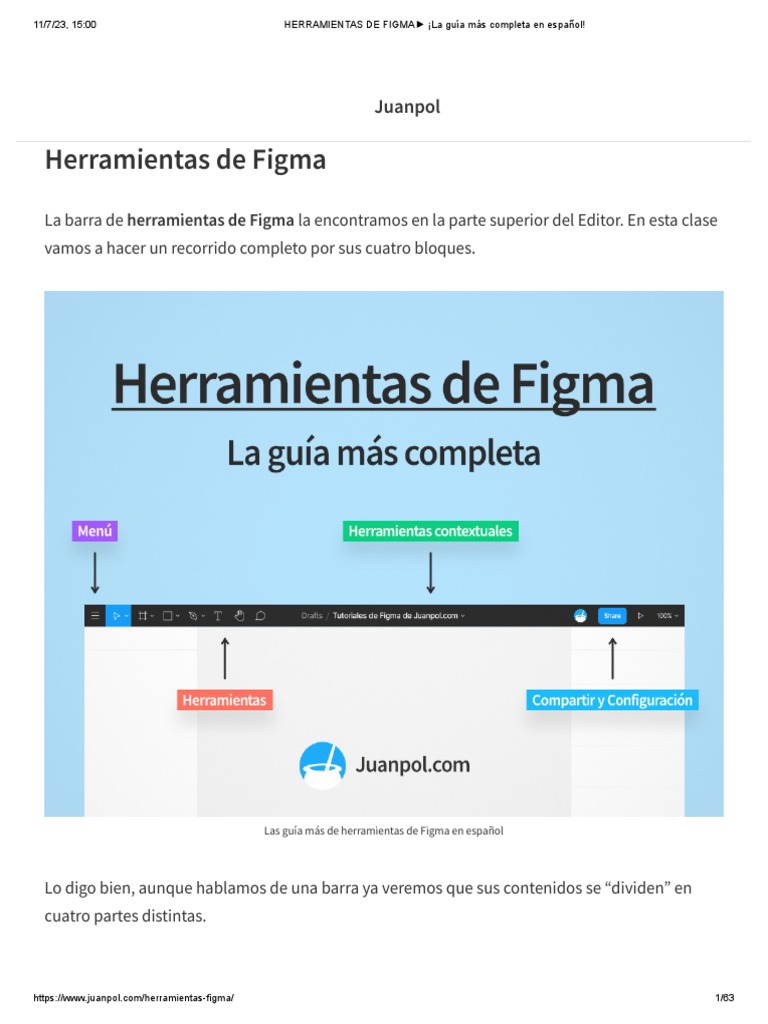 Guía Completa de Herramientas en Figma | PDF | Menú (Computación ...