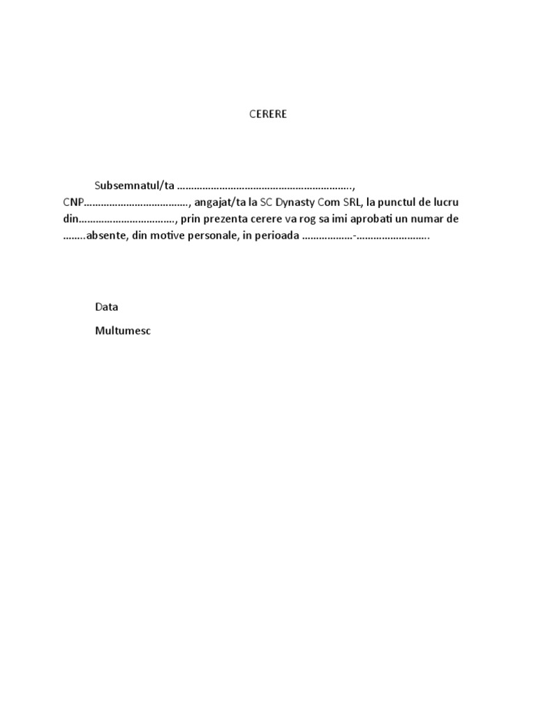CERERE Absente | PDF