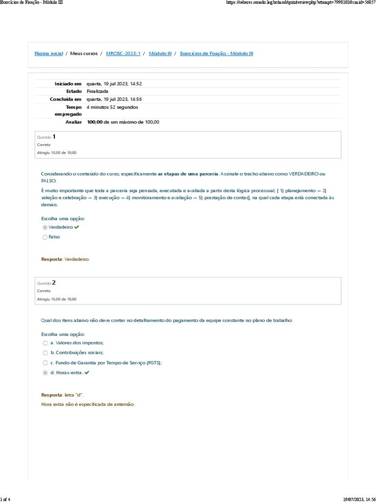 Resultado - Modulo III | PDF | Planejamento