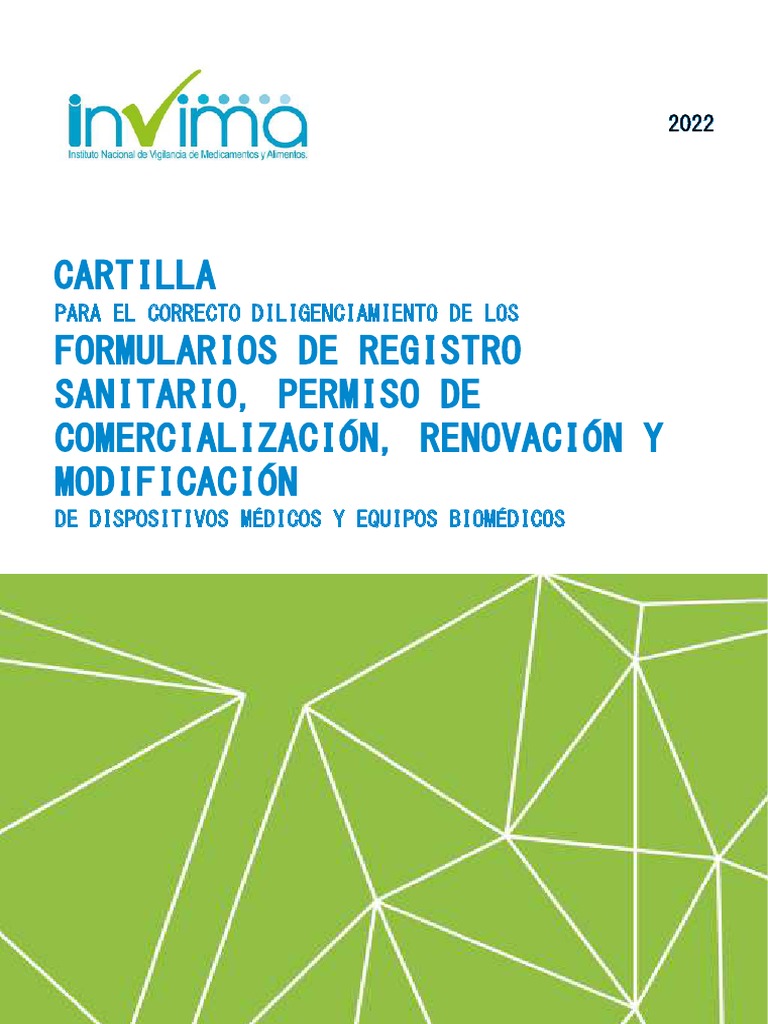 Cartilla Diligenciamiento Formularios - INVIMA | PDF | Dispositivo ...