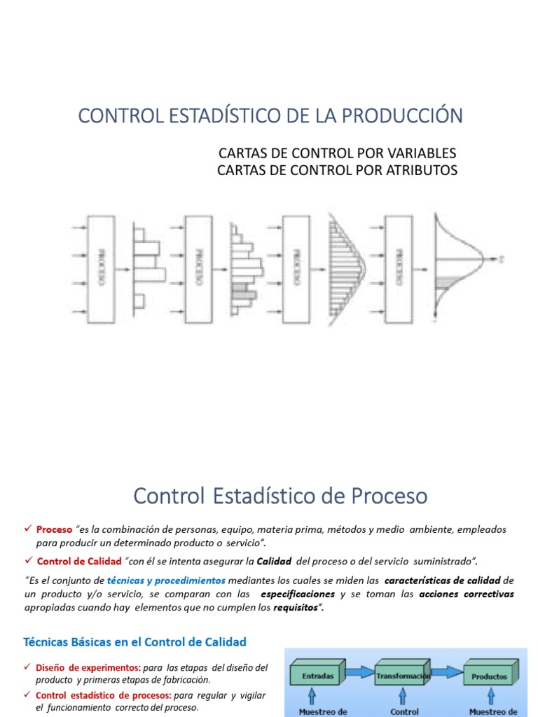 CEP - Control Estadístico Producción | PDF | Calidad (comercial ...