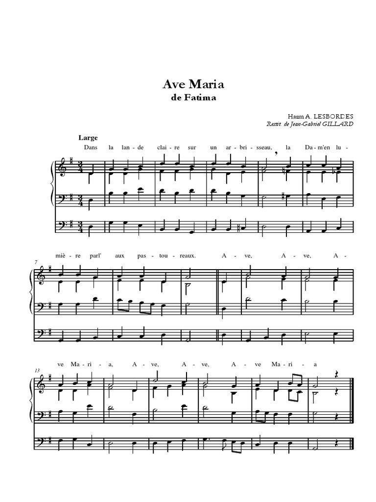Ave Maria Fatima | PDF