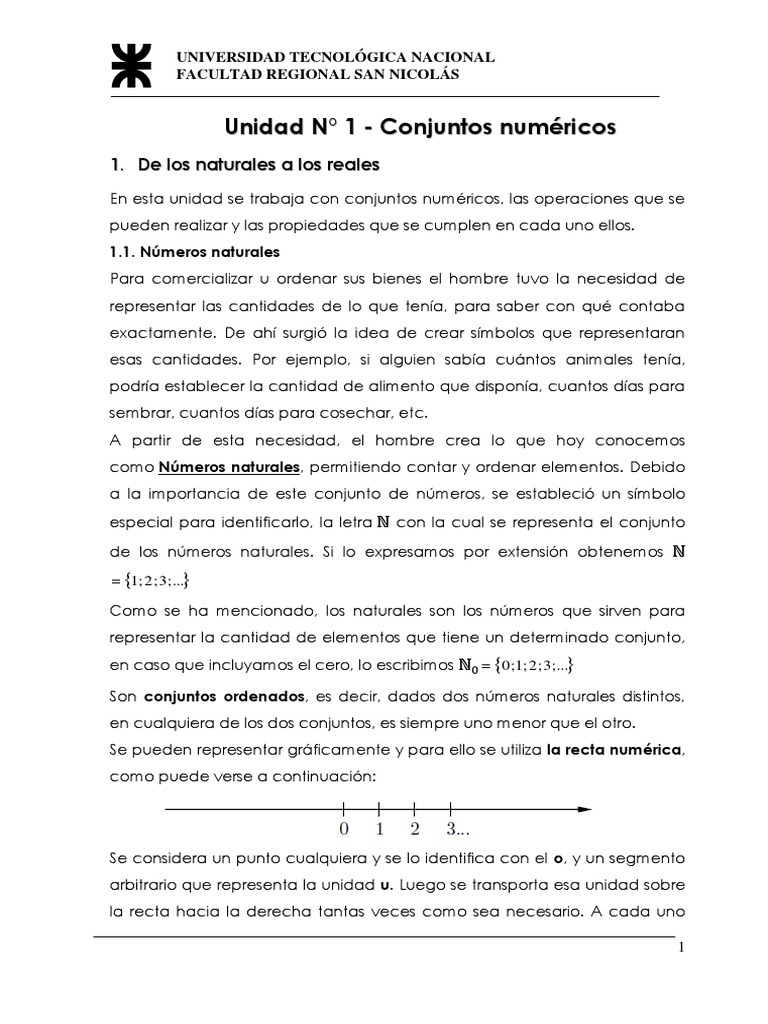 Conjuntos Numéricos y Operaciones Matemáticas | PDF | Números | Número Real