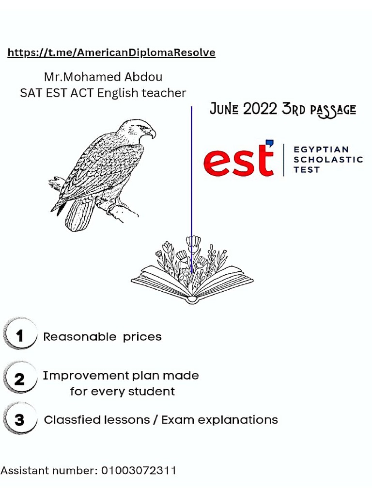 EST June 2022 Reading 3rd Passage | PDF