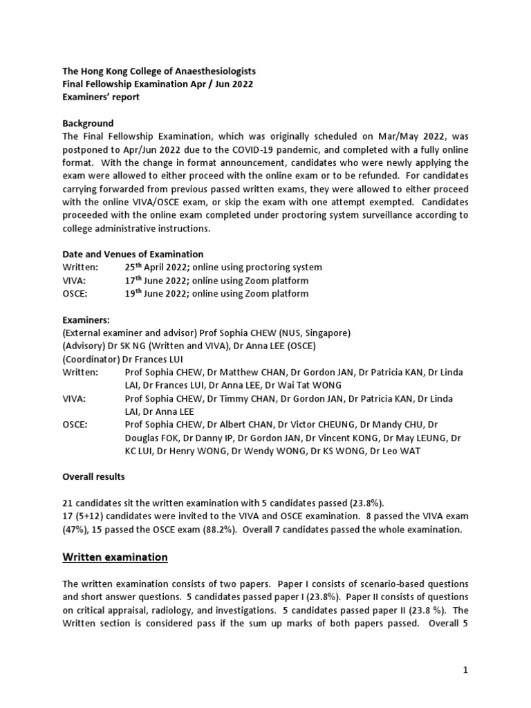Exam ANS Report Final2022 1 PRV | PDF | Coronary Artery Bypass Surgery ...