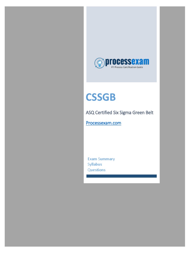 CSSGB ASQ Certified Six Sigma Green Belt | Download Free PDF ... CSSGB ASQ Certified Six Sigma Green Belt | Download Free PDF ...