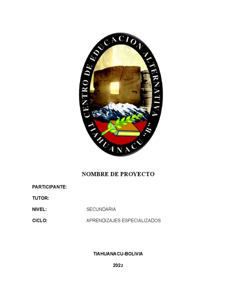 Caratula Proyecto | PDF