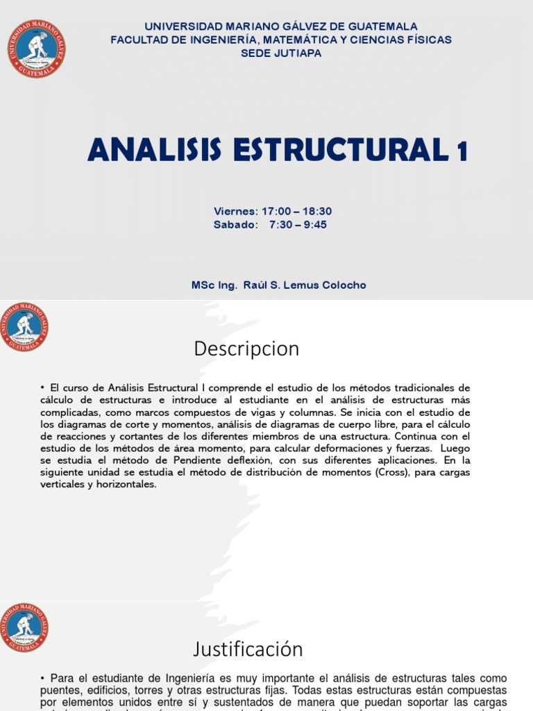 Unidad 1 Analisis Estructural 1 | PDF | Análisis estructural | Viga (Estructura)