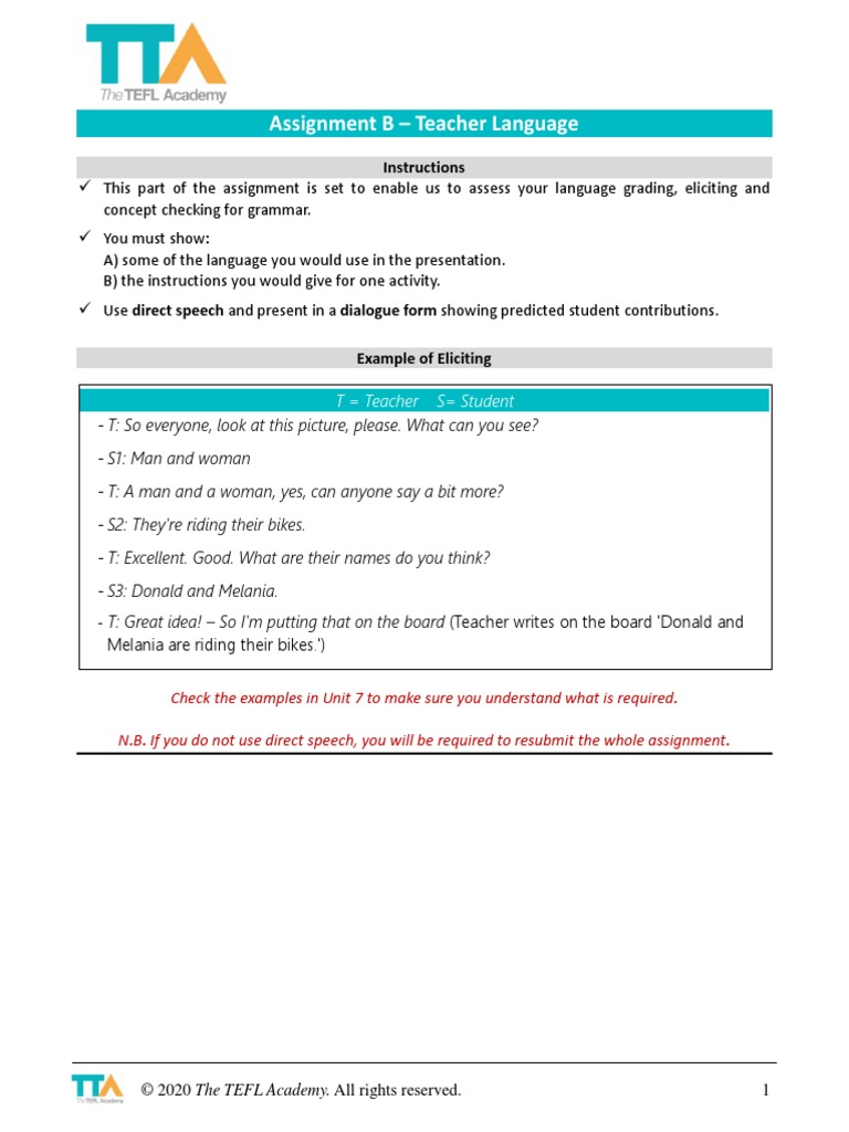 AssignmentB Step1 Model4TeacherLanguage ModelAnswer | PDF | Verb | Human Communication