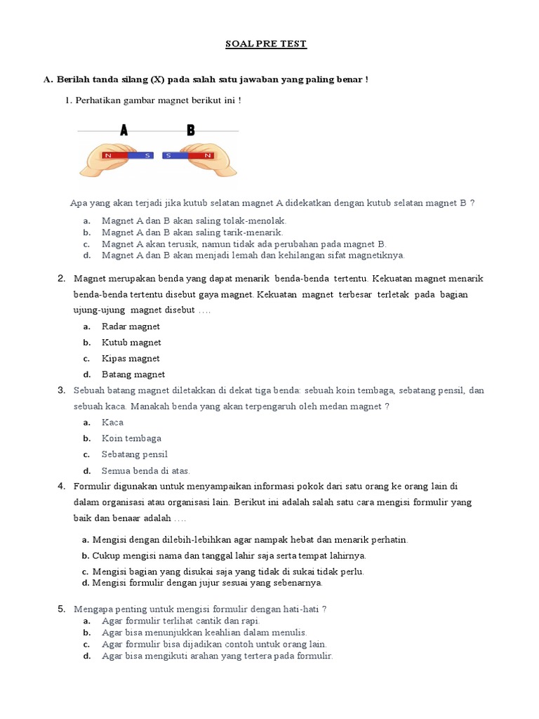 Soal Pre Test | PDF
