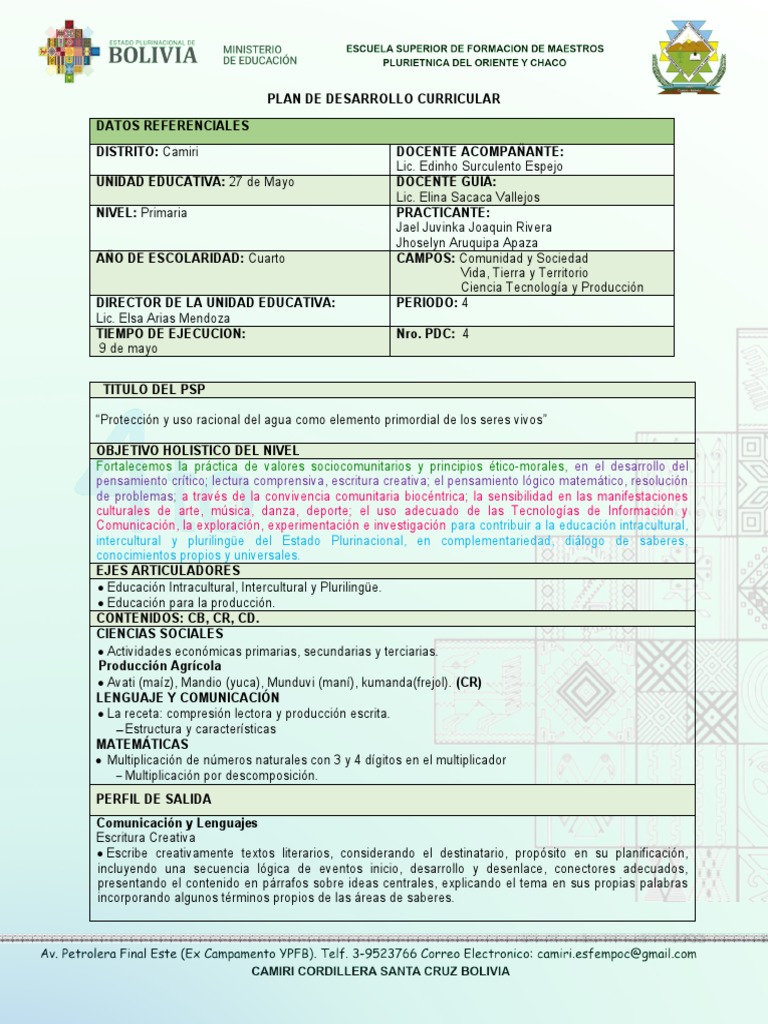 PDC Comunitario JAEL JUVINKA JOAQUIN RIVERA - JHOSELYN ARUQUIPA APAZA - PDC4 - CUARTO EPCV | PDF