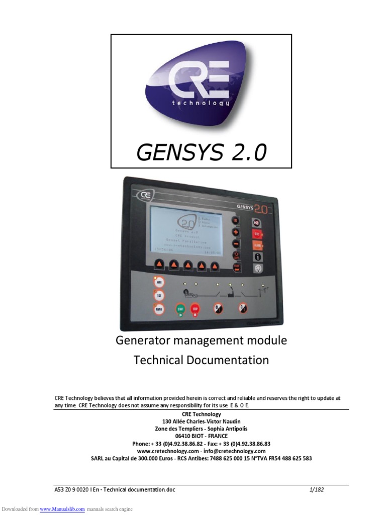 Gensys 20 | PDF | Mains Electricity | Electric Generator