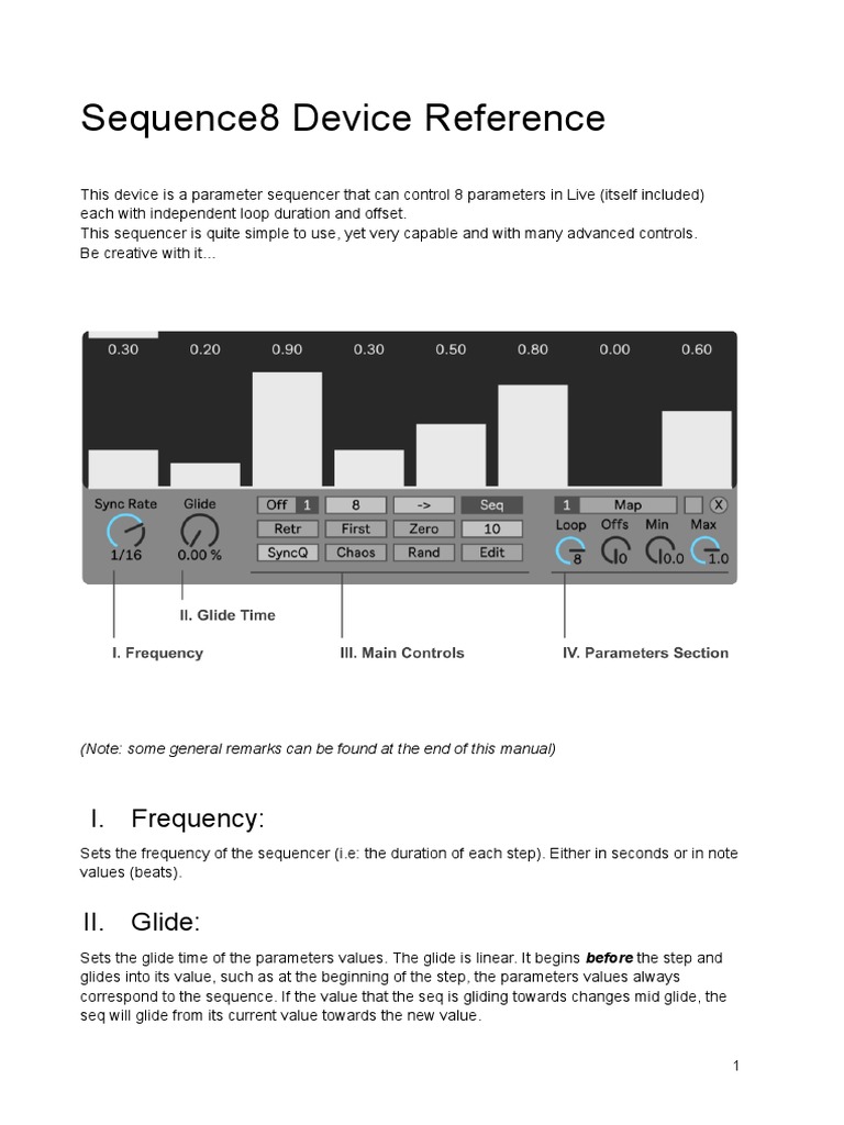 Sequence8 Parameter Sequencer Guide | PDF | Computer Engineering | Computing